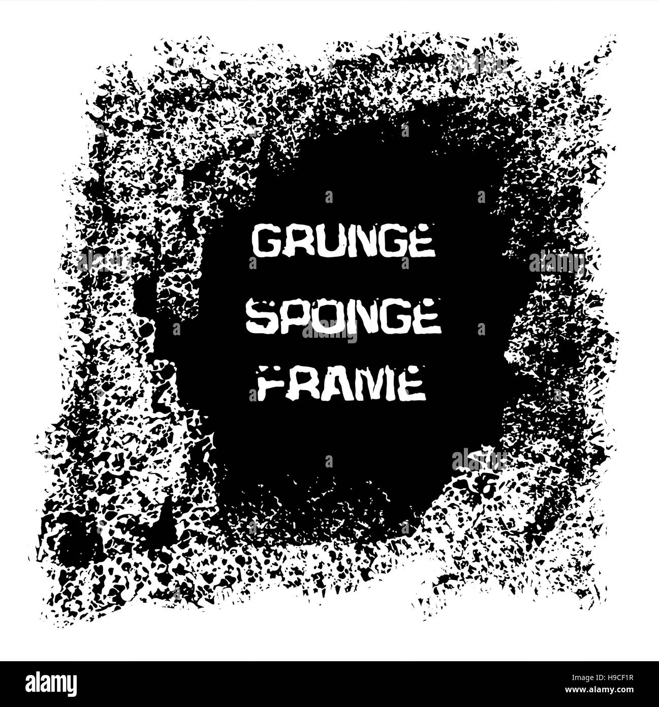 Grunge white sponge frame. Textured vector background Stock Vector ...