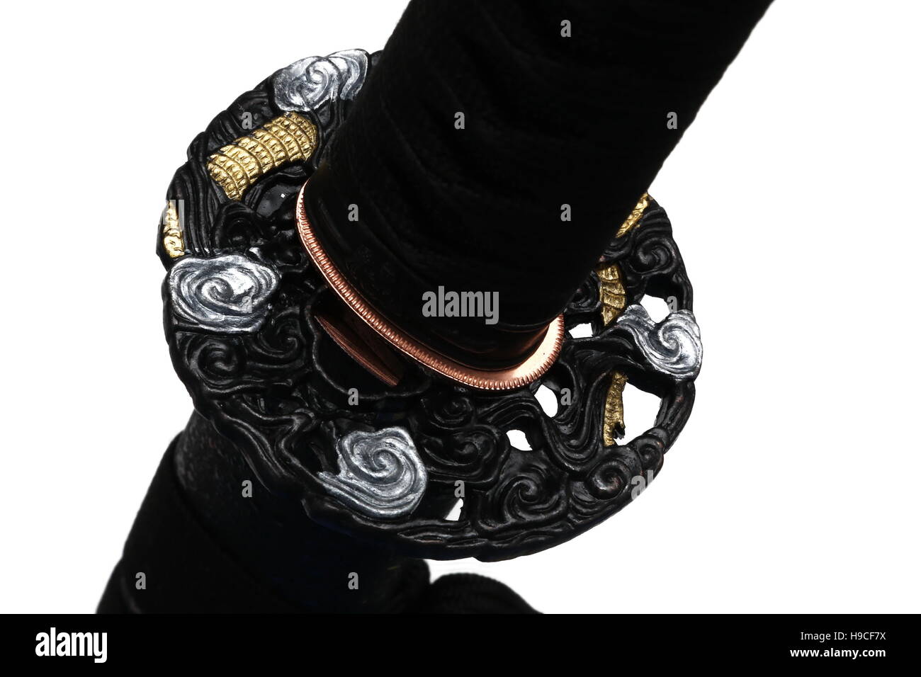 Tsuba : hand guard of Japanese sword Stock Photo - Alamy