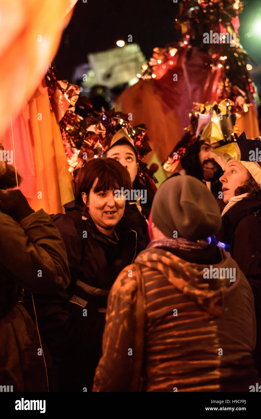 christmas street carnival halifax in yorkshire Stock Photo - Alamy