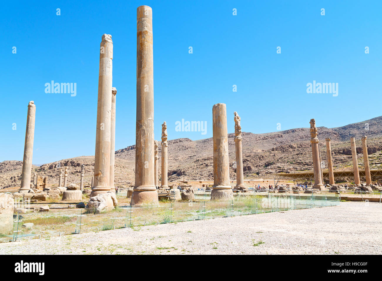 blur in iran persepolis the old ruins historical destination monuments ...
