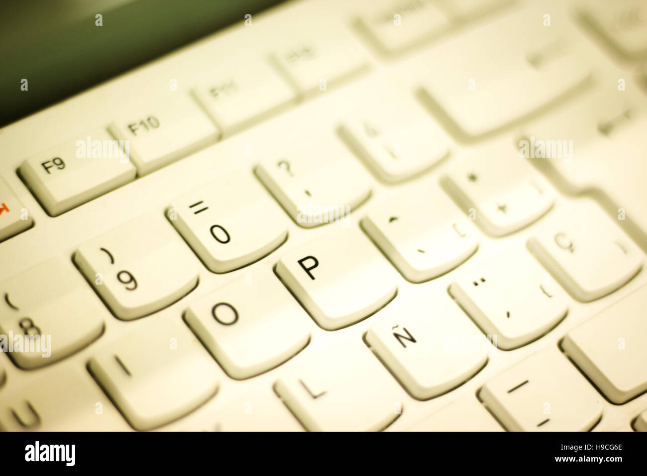 Personal computer pc external keyboad keys in Spanish format keypad ...