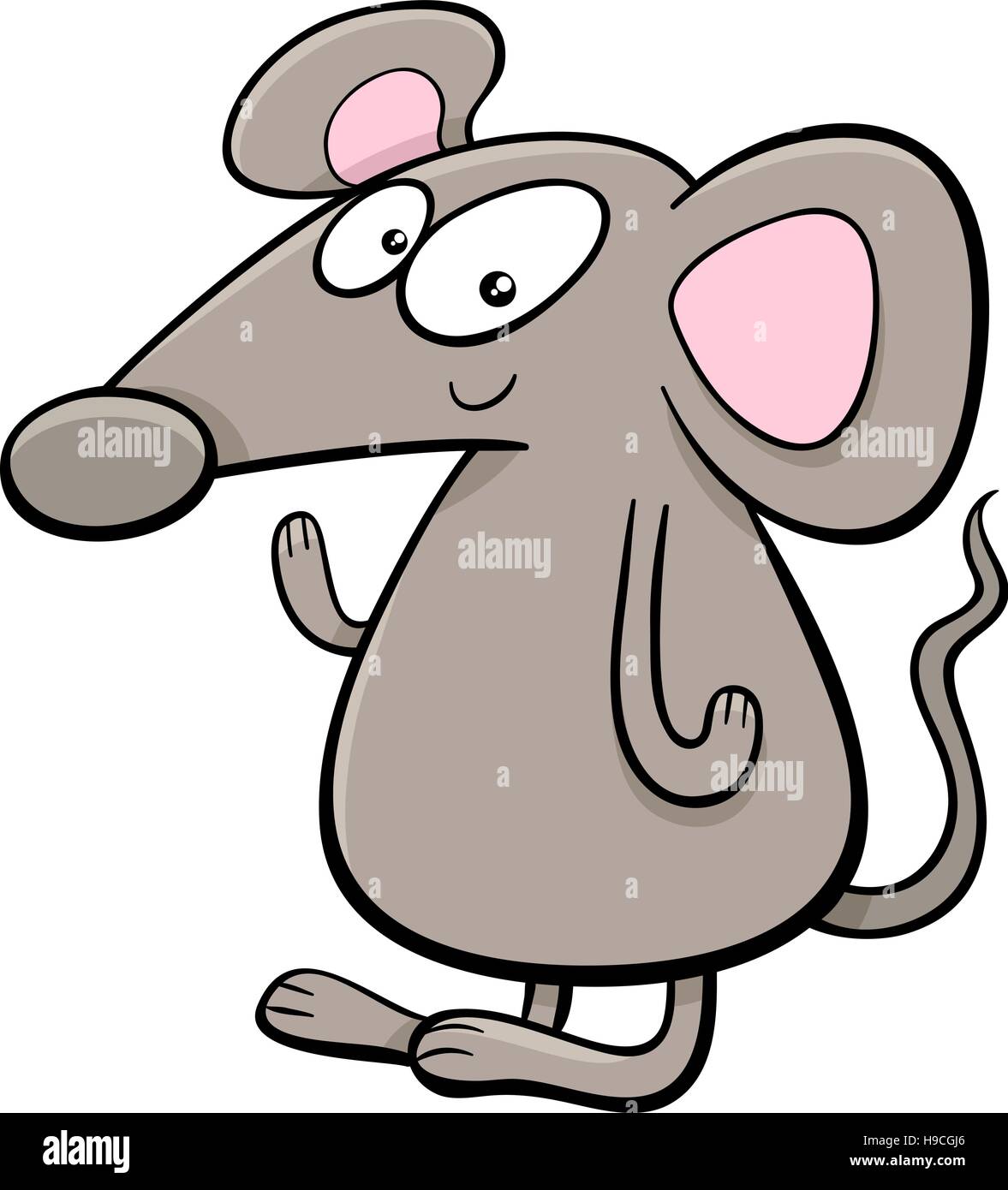 Cartoon Illustration of Funny Mouse Animal Character Stock Vector Image ...