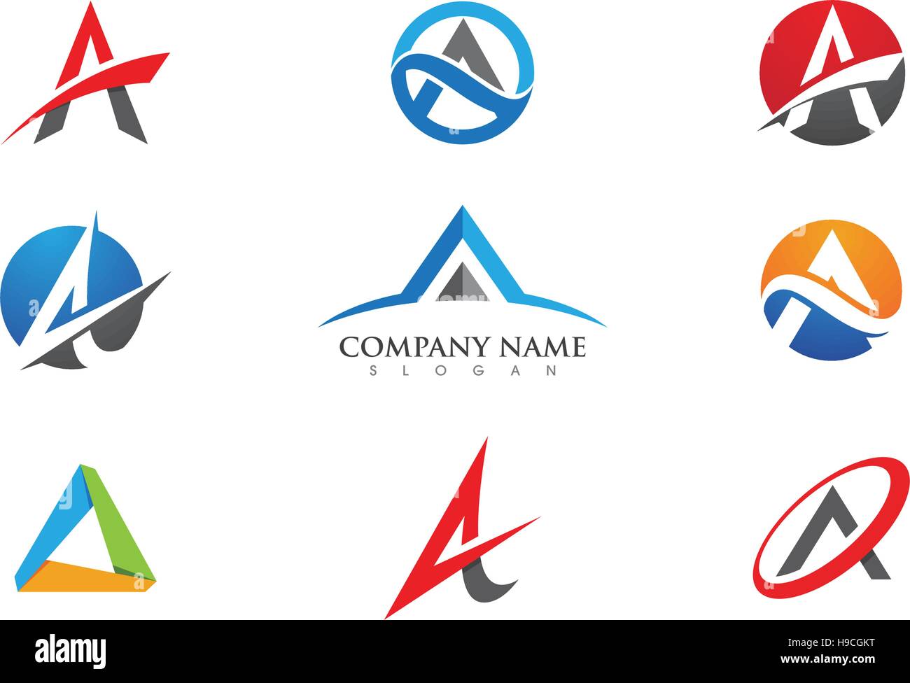 A Letter Logo Business Template Vector icon Stock Vector Image & Art ...