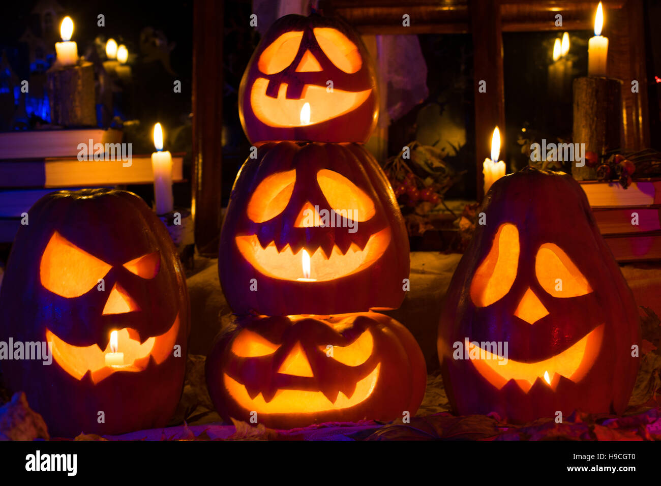 Photo pumpkins for Halloween. All Saints' Day Stock Photo - Alamy
