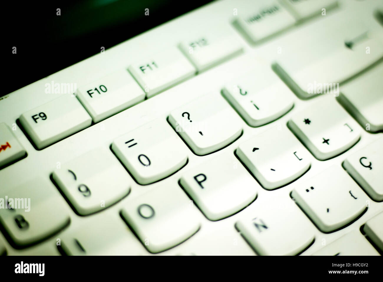 Personal computer pc external keyboad keys in Spanish format keypad ...