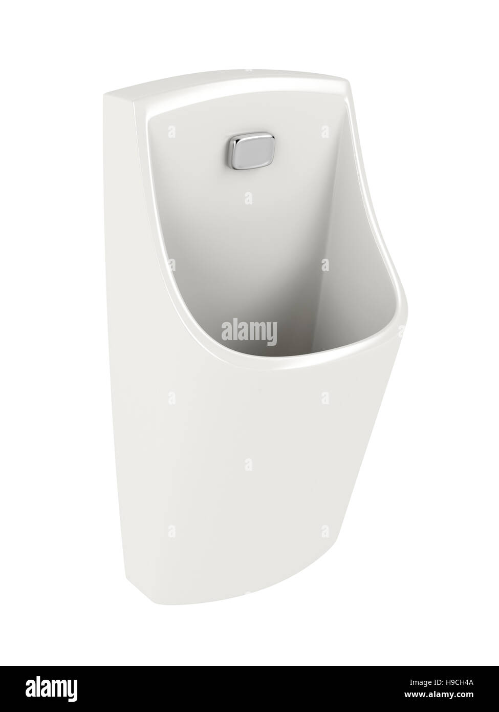 Ceramic urinal isolated on white background Stock Photo - Alamy