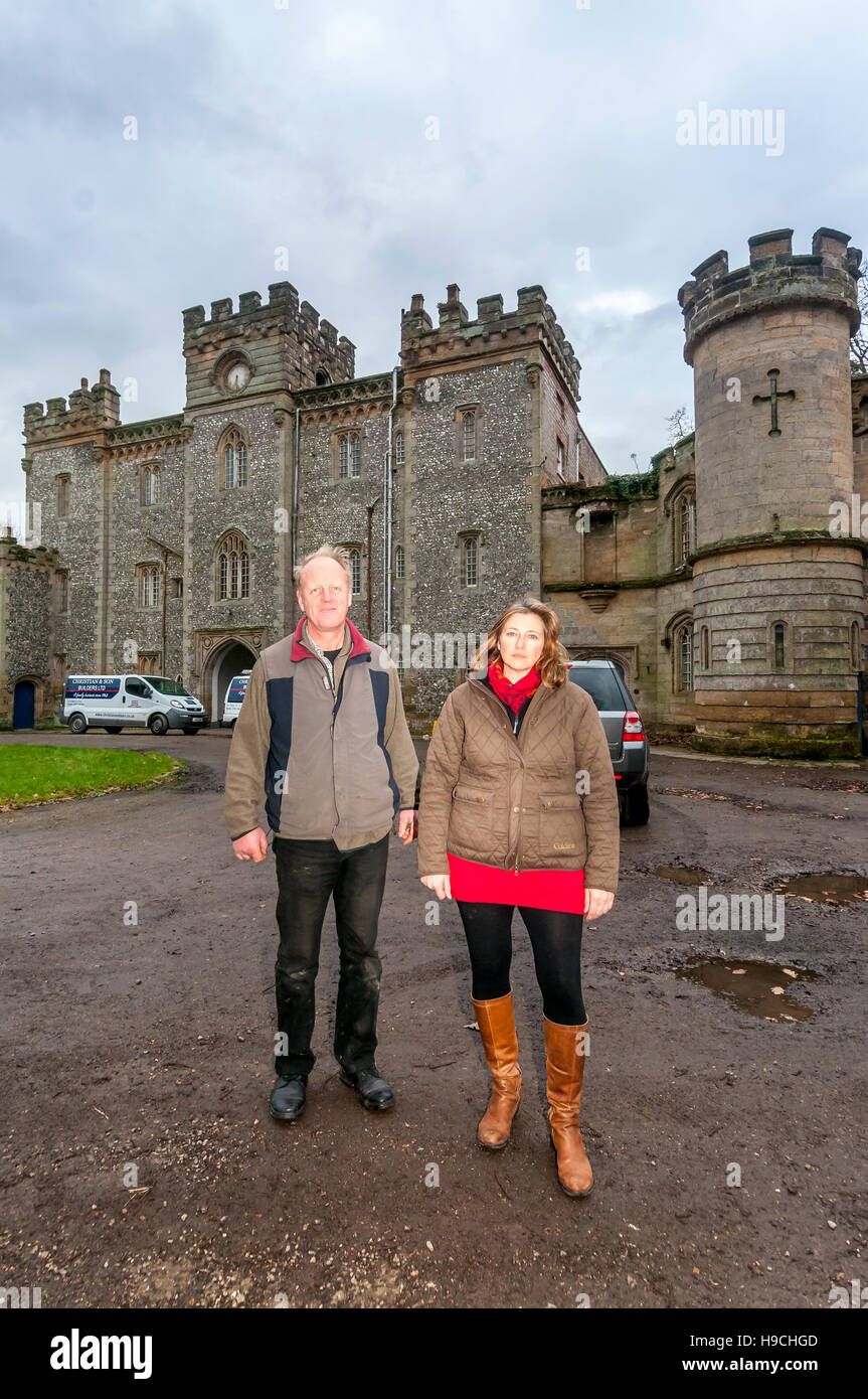 Owner Clem Somerset and partner Julie Cousens at the Greco-Palladian ...