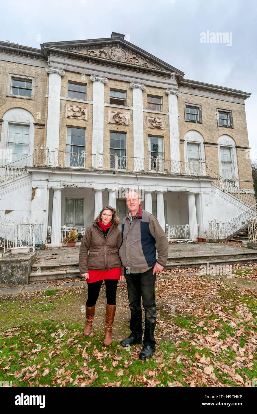 Owner Clem Somerset and partner Julie Cousens at the Greco-Palladian ...