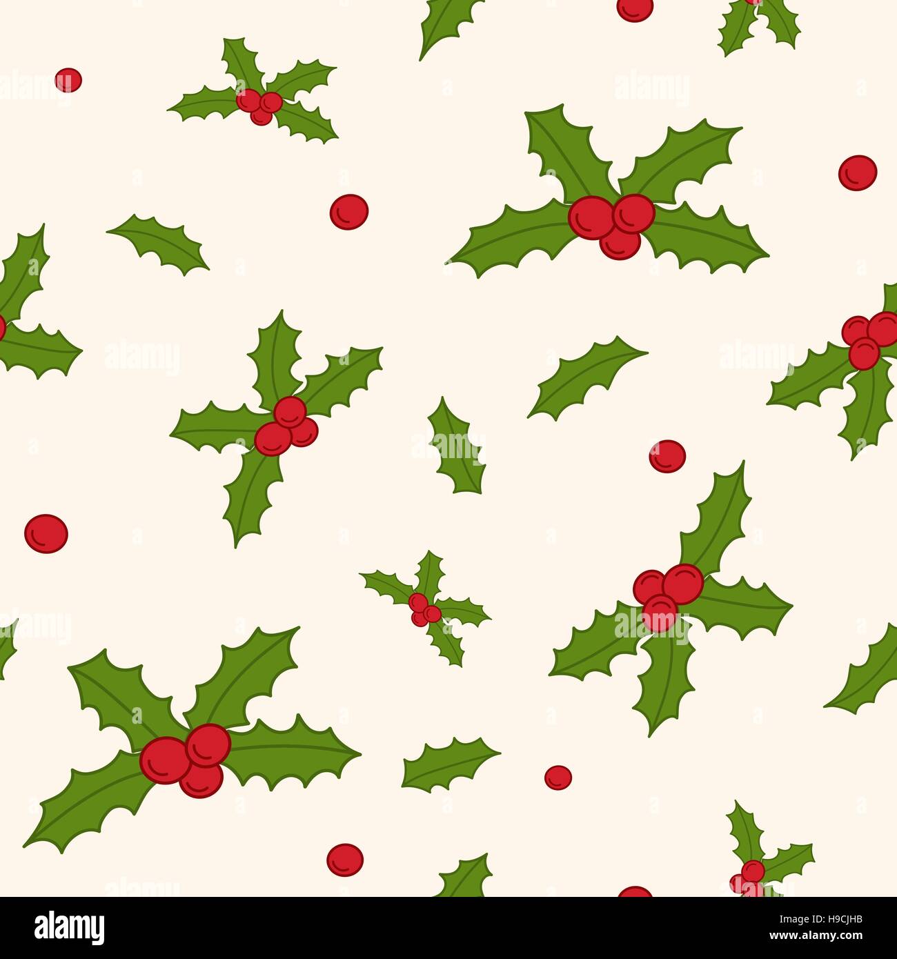 Holly Pattern Stock Vector Images - Alamy