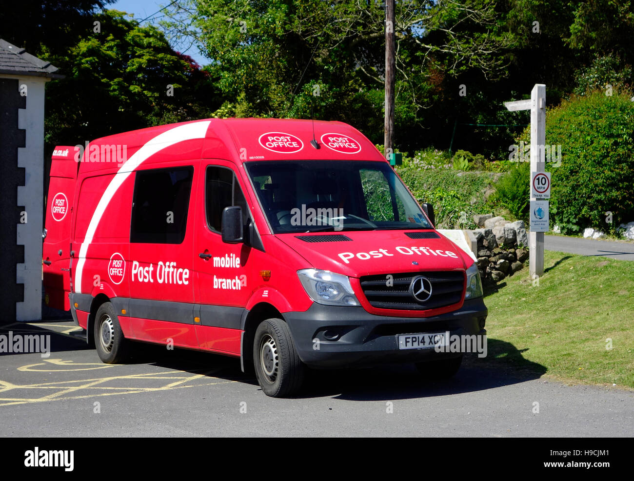 Post Office Mobile Branch Mercedes Sprinter Van, UK Stock Photo - Alamy