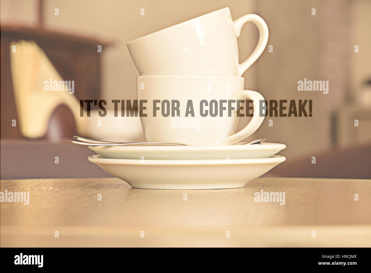 It's time for a coffee break Stock Photo - Alamy
