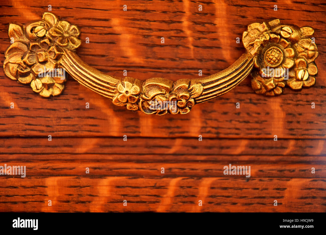 close-up of an antique drawer handle Stock Photo - Alamy