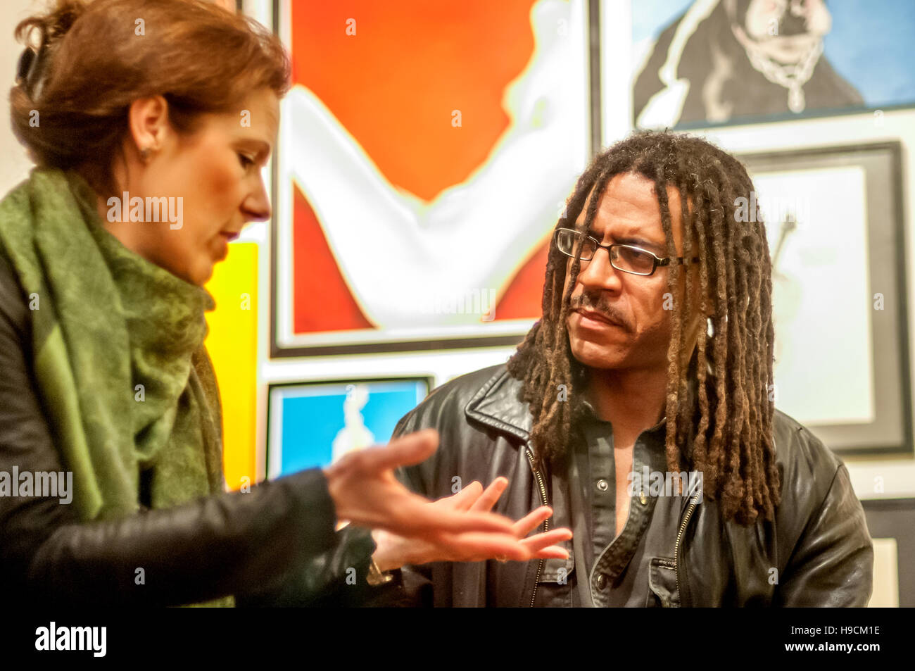 American novelist Michael Datcher at a reading Stock Photo - Alamy