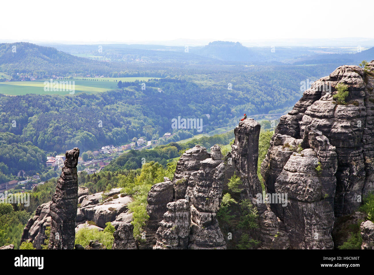 Climbing In Saxon Switzerland High Resolution Stock Photography and ...