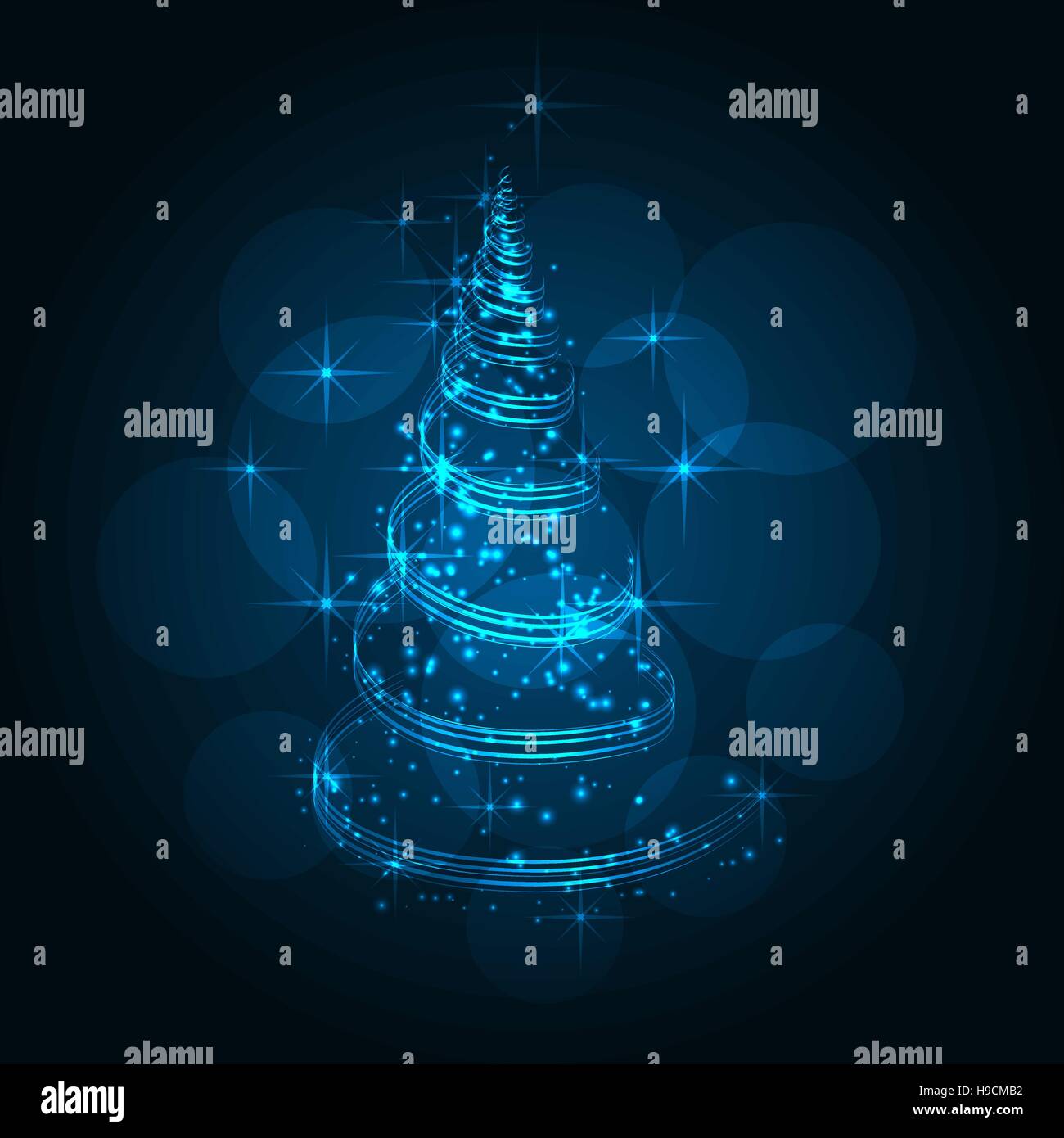 Light christmas tree blue Stock Vector Images - Alamy