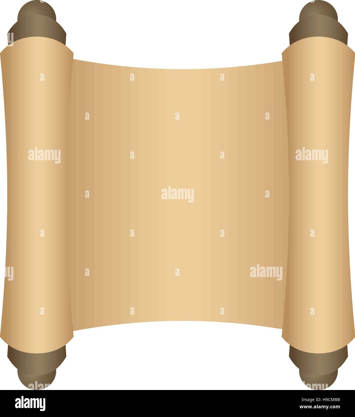 Old aged blank rolled Stock Vector Images - Alamy