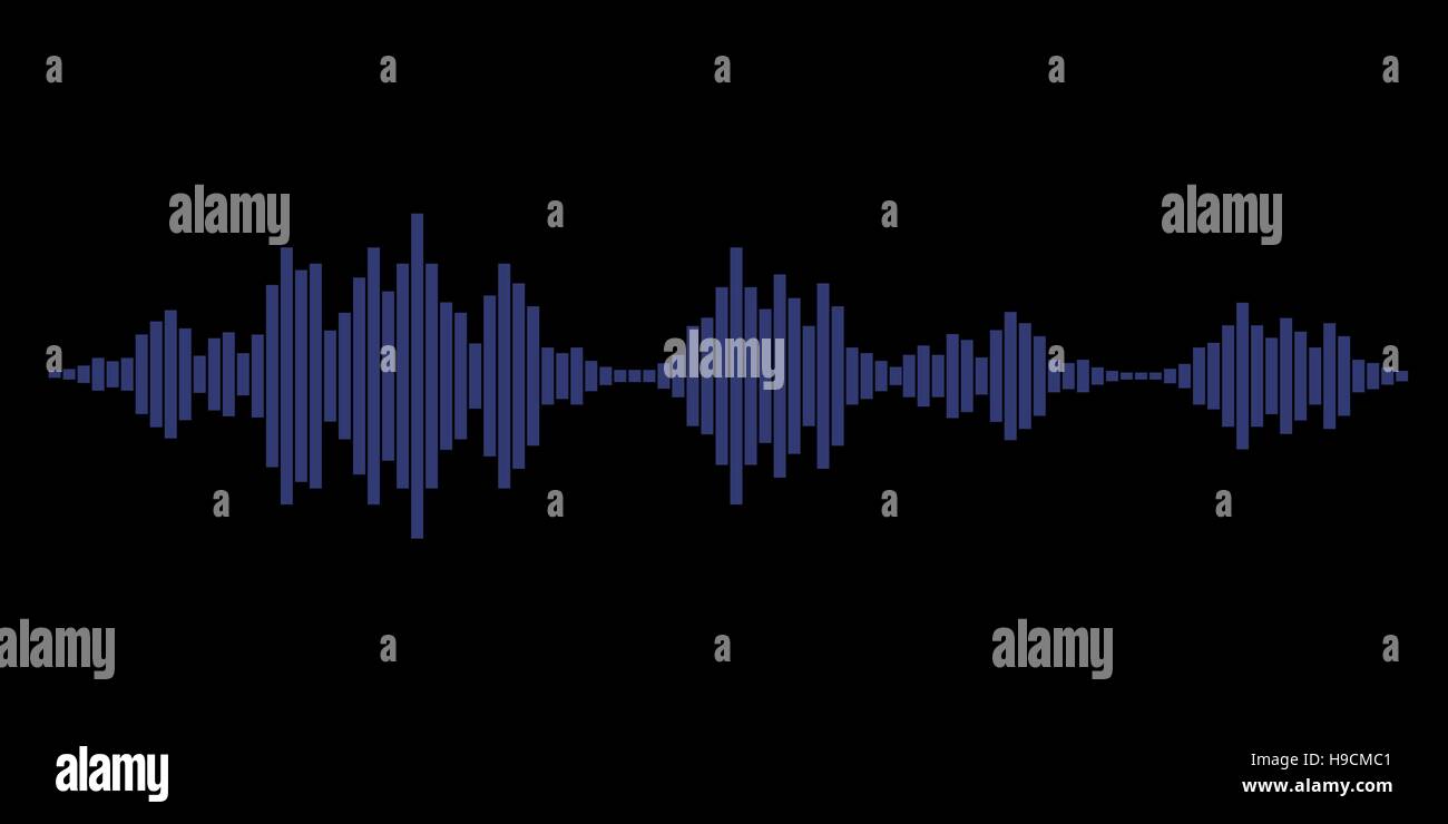 Blue Sound waves Stock Vector Image & Art - Alamy