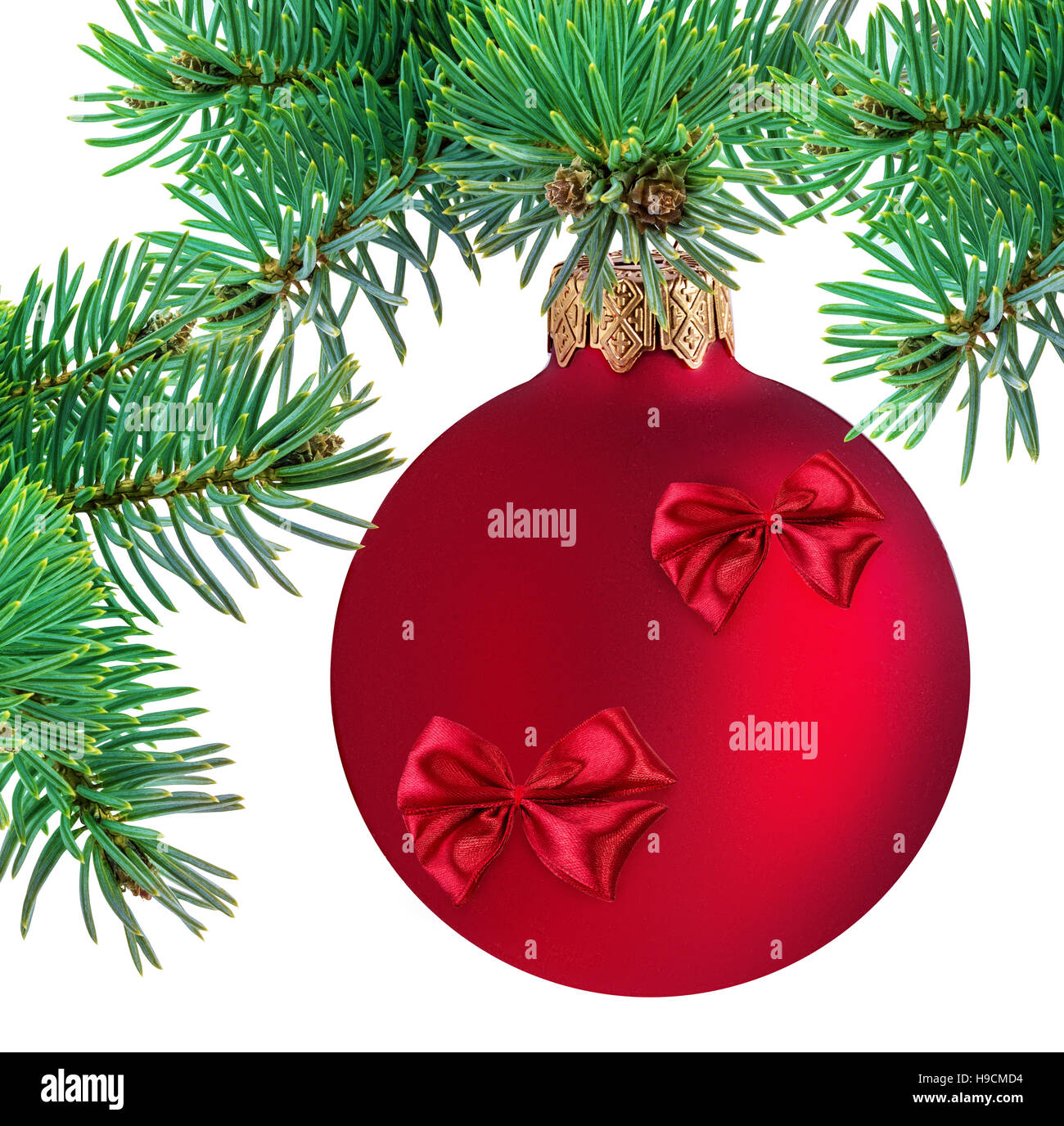 Christmas ball hanging on ribbon hi-res stock photography and images ...