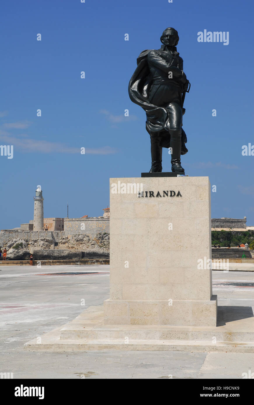 Cuba, Havana, Harbour Entrance, Statue Stock Photo - Alamy