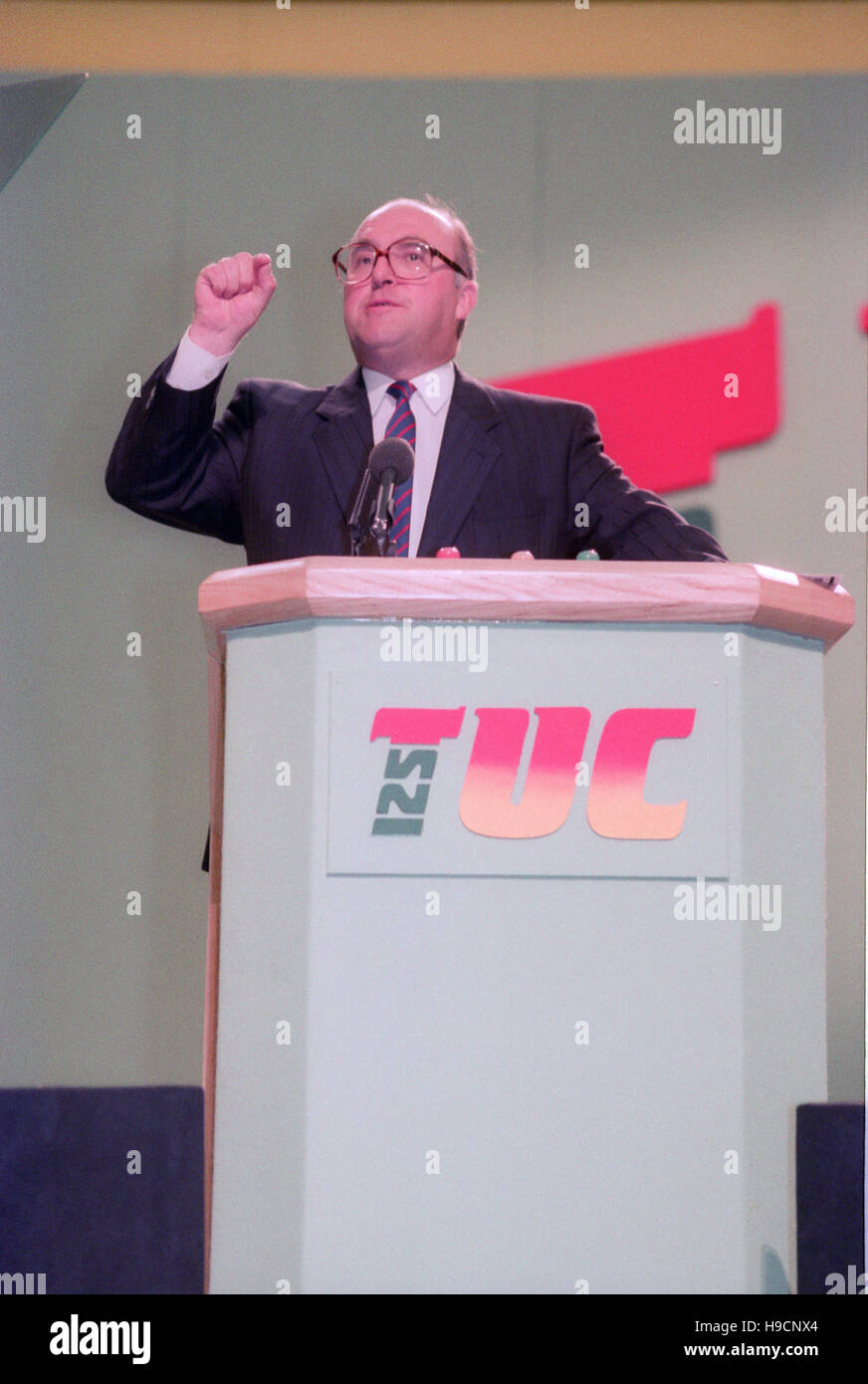 John Smith, Leader of the Labour Party, addresses the Trades Union ...