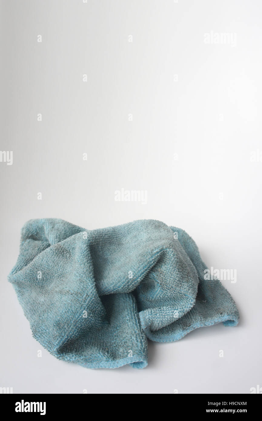 A dirty blue rag Stock Photo - Alamy