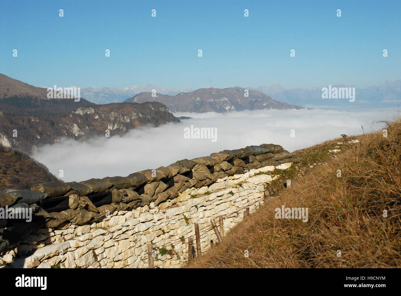 Monte Grappa, Monte Palon, Treviso, trincee Stock Photo - Alamy