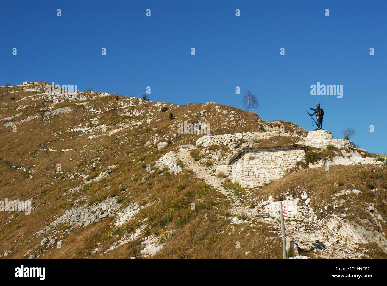 Monte Grappa, Monte Palon, Treviso, trincee Stock Photo - Alamy