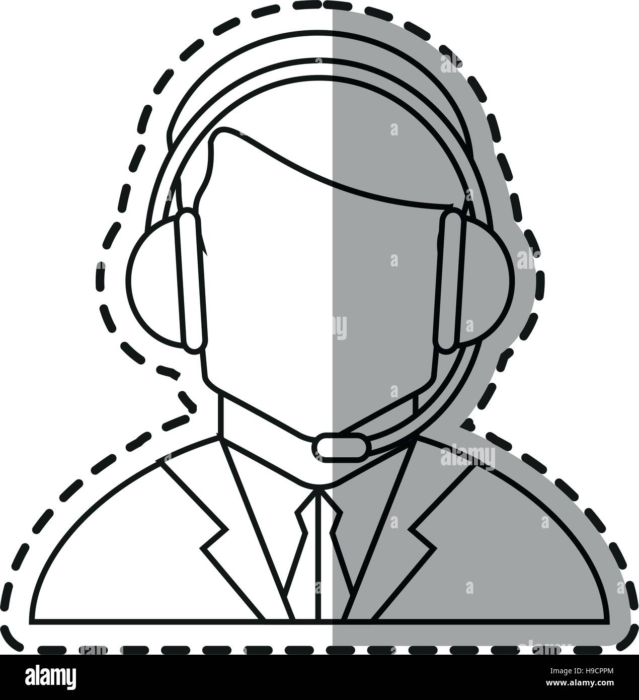 Isolated operator man design Stock Vector Image & Art - Alamy