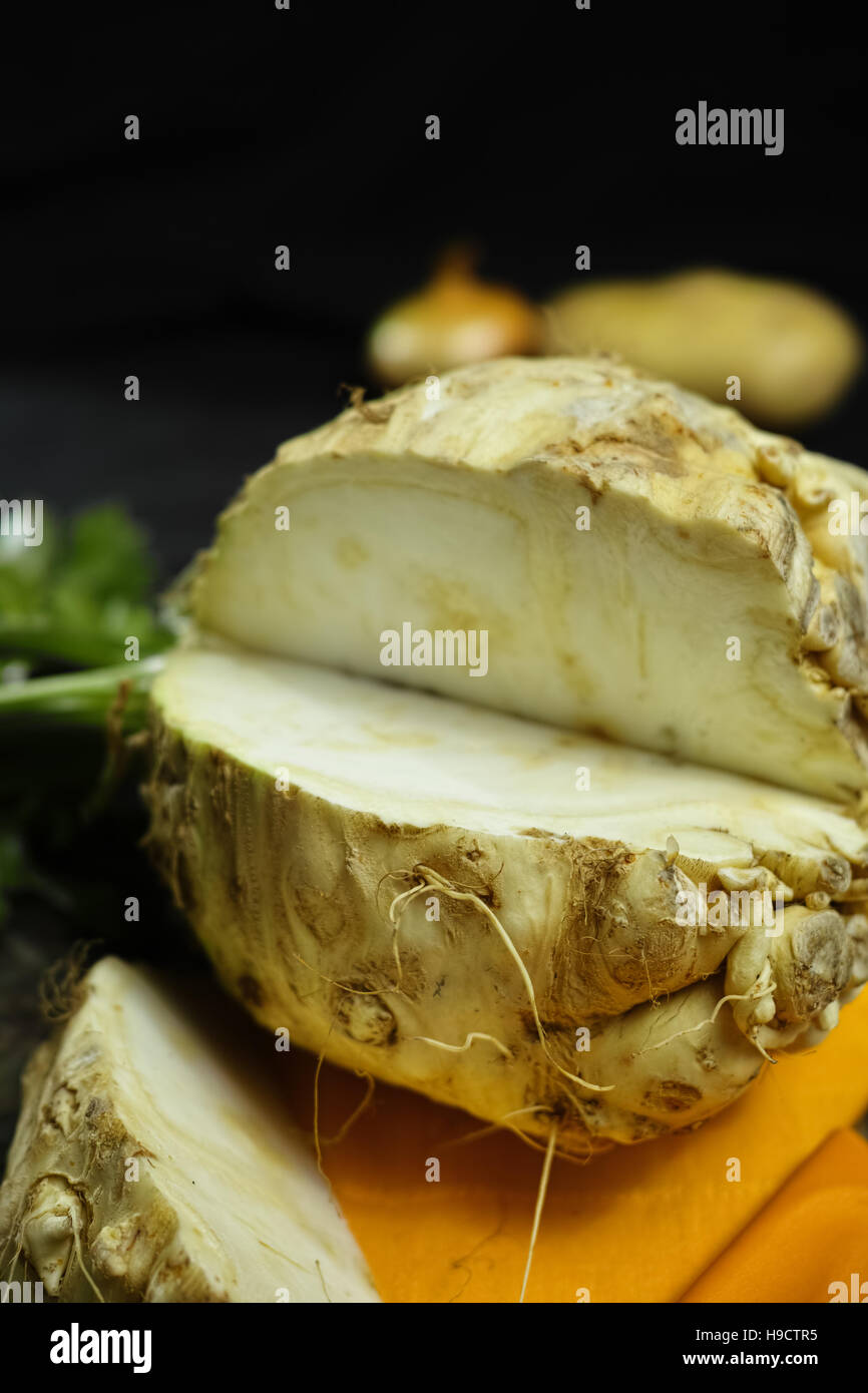 Celery root - celeriac, source of vitamine, fresh healthy vegetable ...