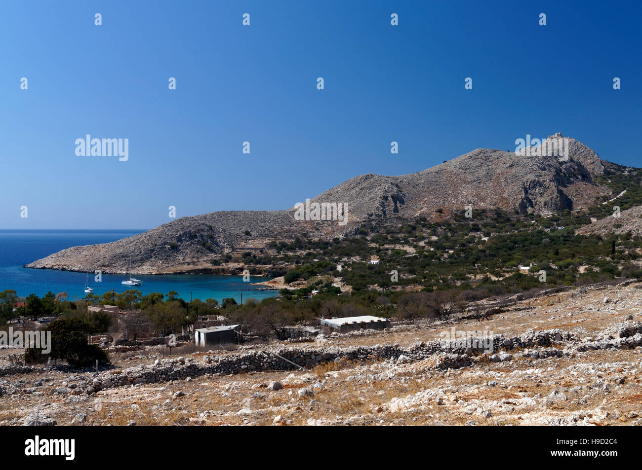 Pondamos or Pontamos Beach, Chalki Island near Rhodes, Dodecanese ...
