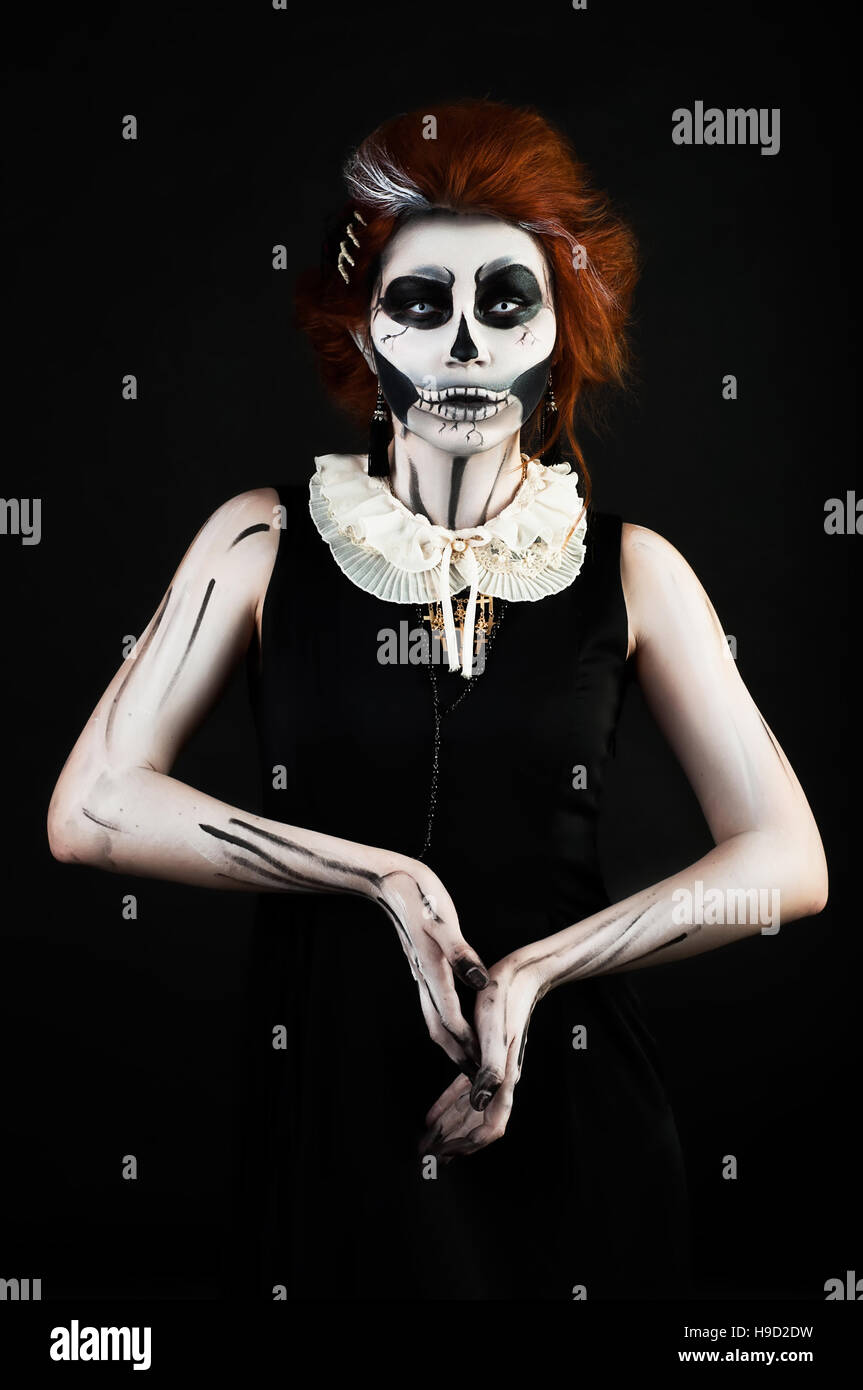 Skeleton face paint hi-res stock photography and images - Alamy