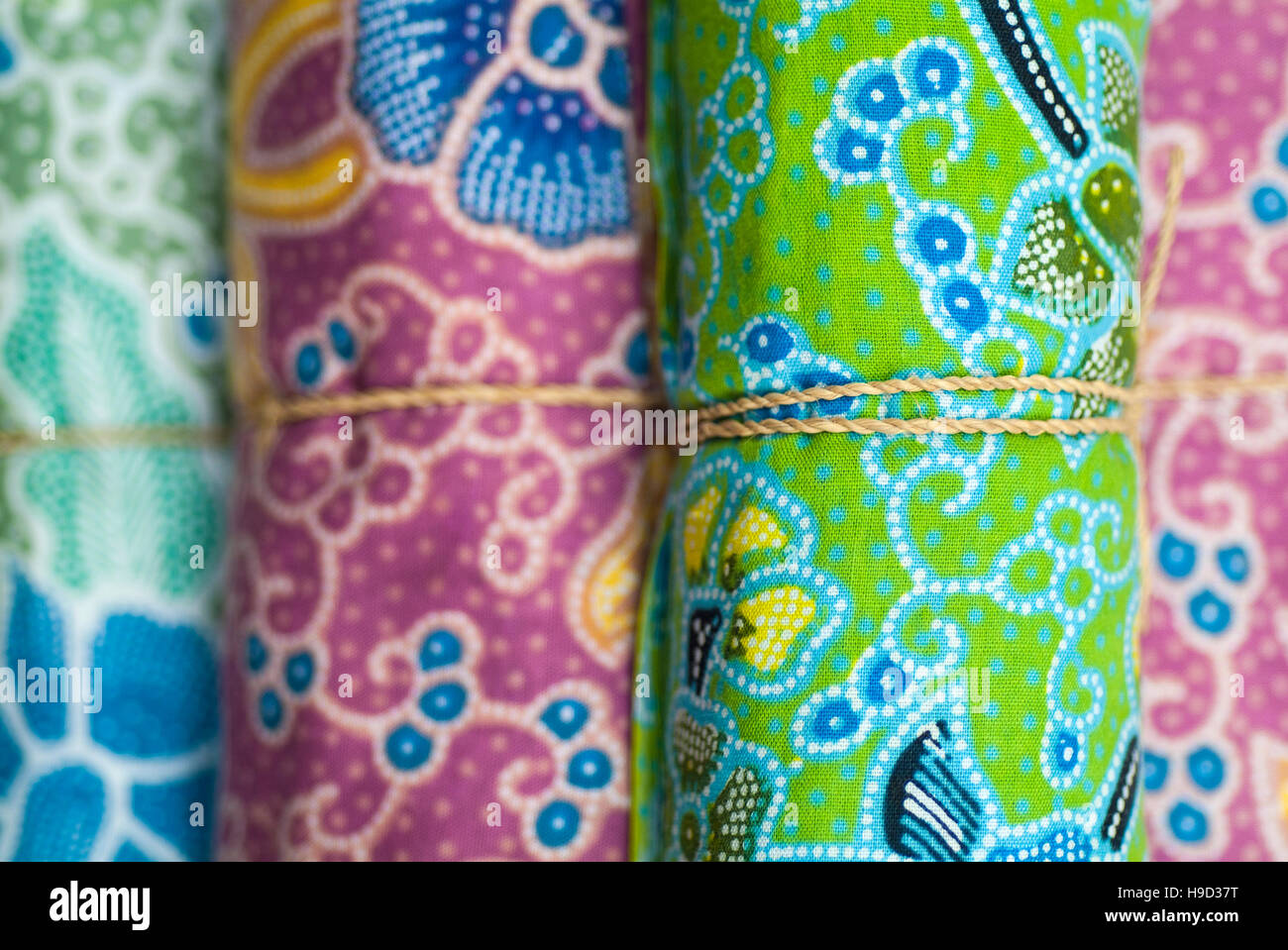 Colorful batik sarongs in Ubud, Bali Stock Photo - Alamy