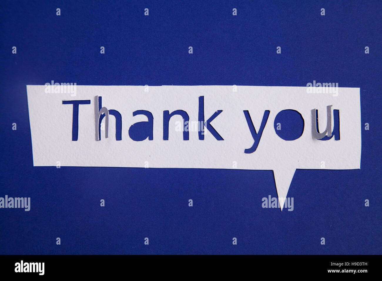 Thank you cut out from paper Stock Photo - Alamy