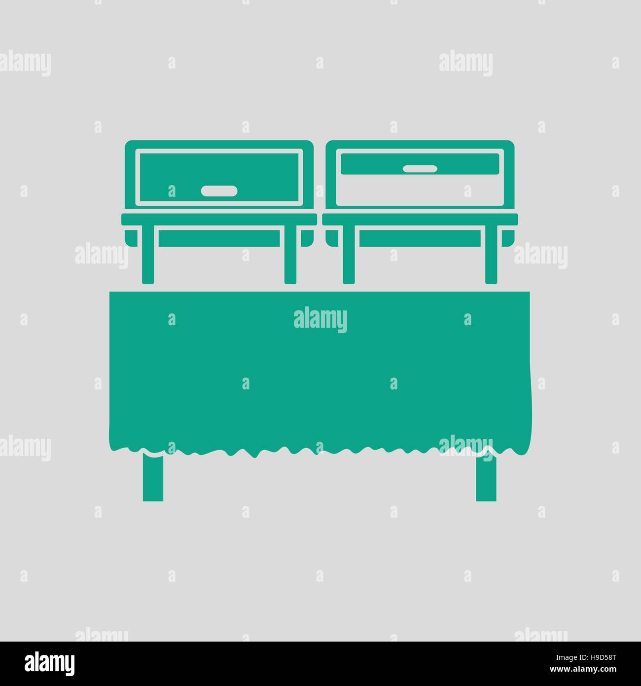 Chafing dish icon. Gray background with green. Vector illustration ...