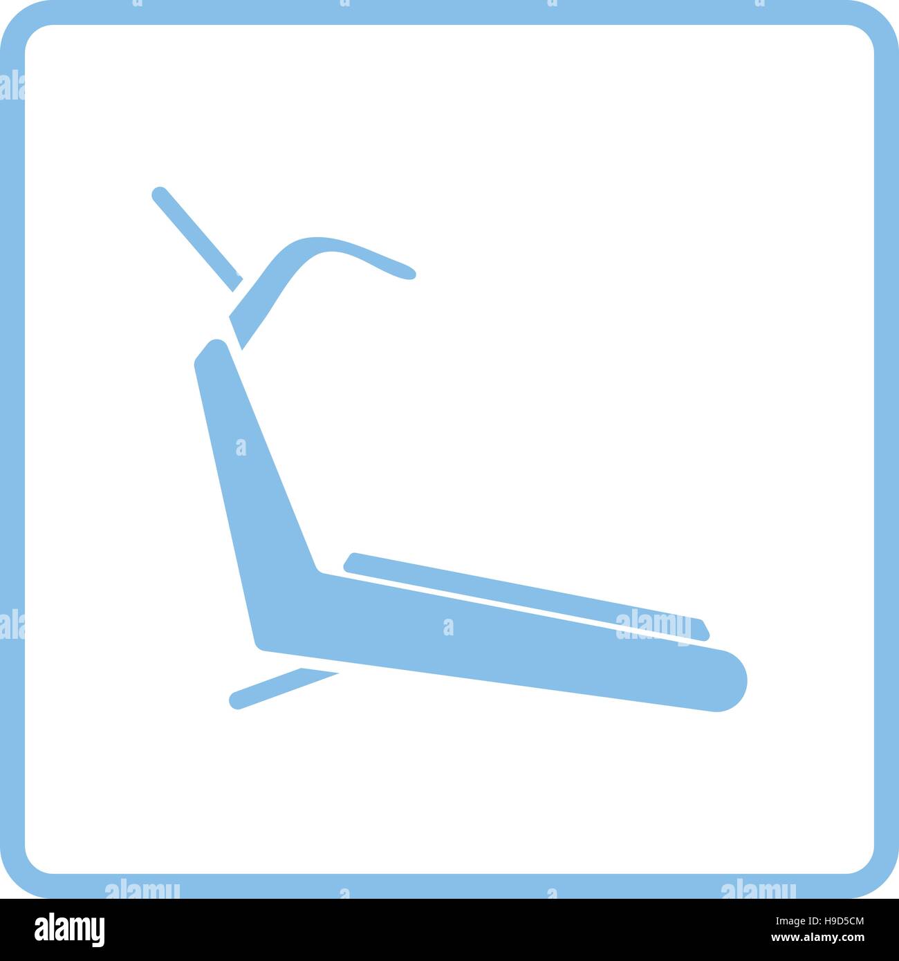 Treadmill icon. Blue frame design. Vector illustration Stock Vector ...