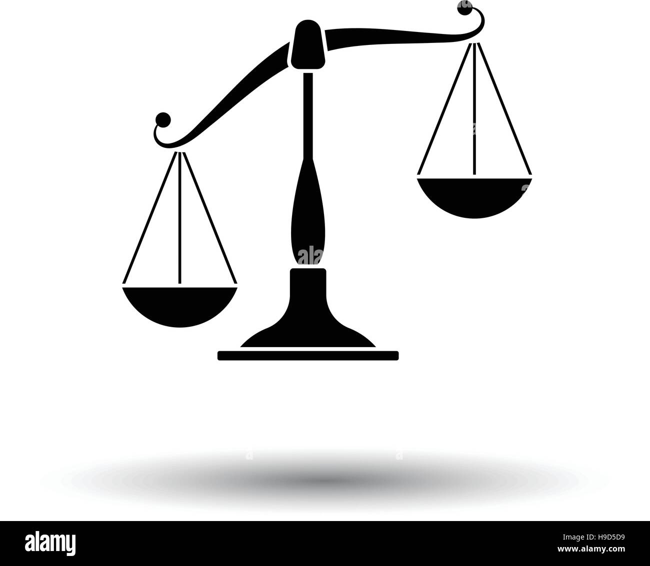 Scale icon. White background with shadow design. Vector illustration ...