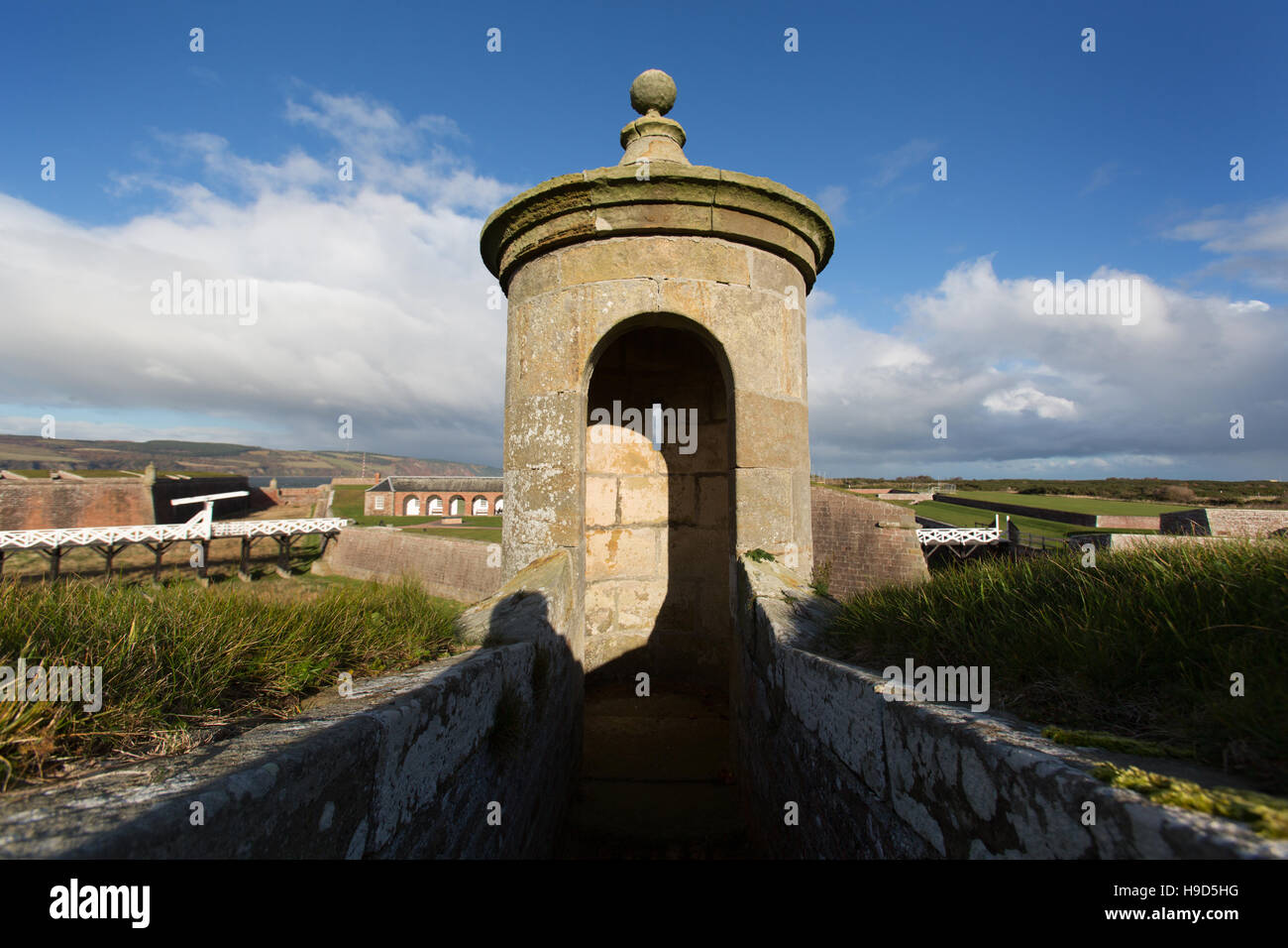 Fort George Scotland. Picturesque view of a Bartizan turret, on Fort ...
