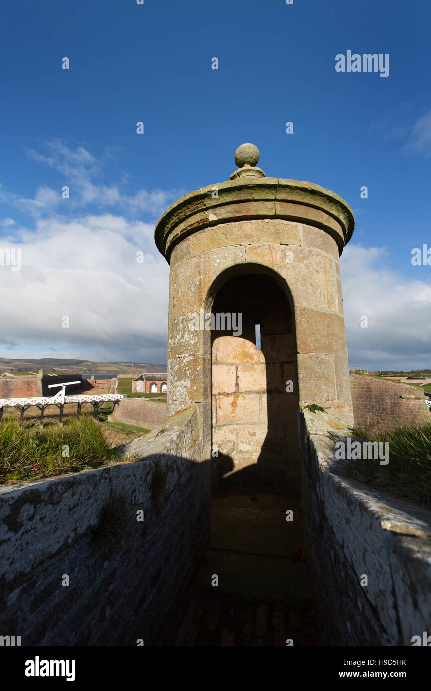 Fort George Scotland. Picturesque view of a Bartizan turret, on Fort ...