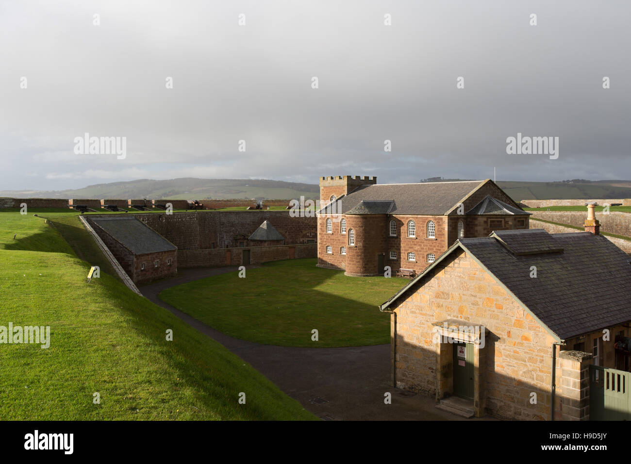 Fort George Scotland. Picturesque view of the west end of Fort George ...