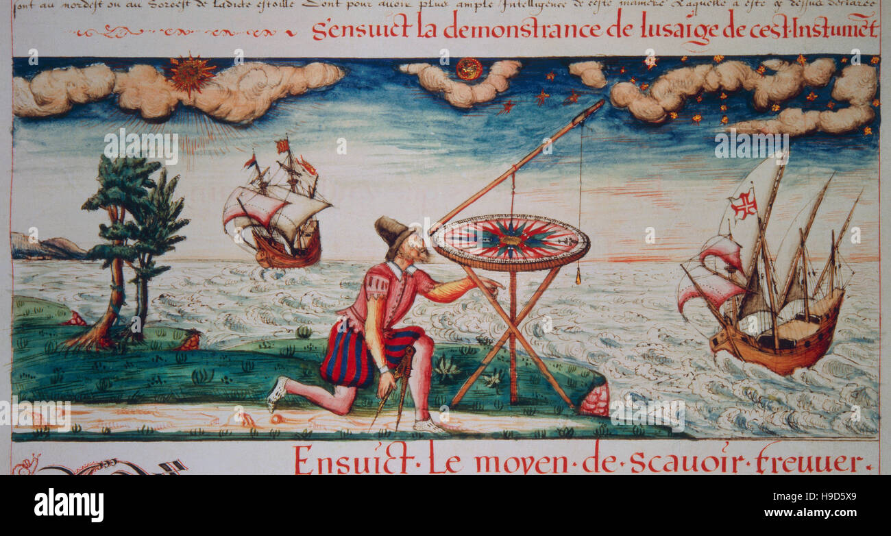 Jacques Devaulx 16th century , The Utilisation of the Sextant - 1583 ...