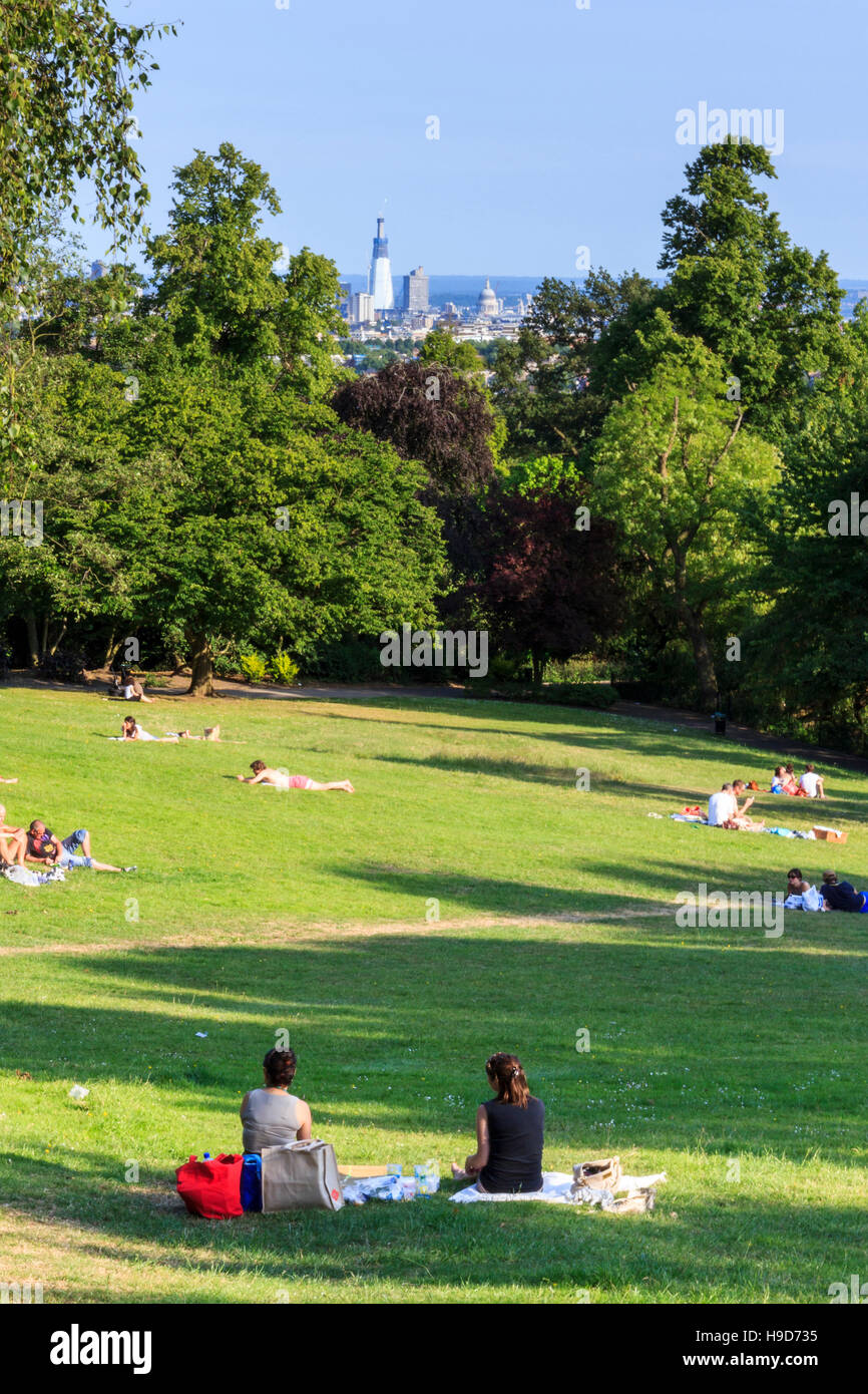 Sunbathers in Waterlow Park, North London, UK Stock Photo - Alamy