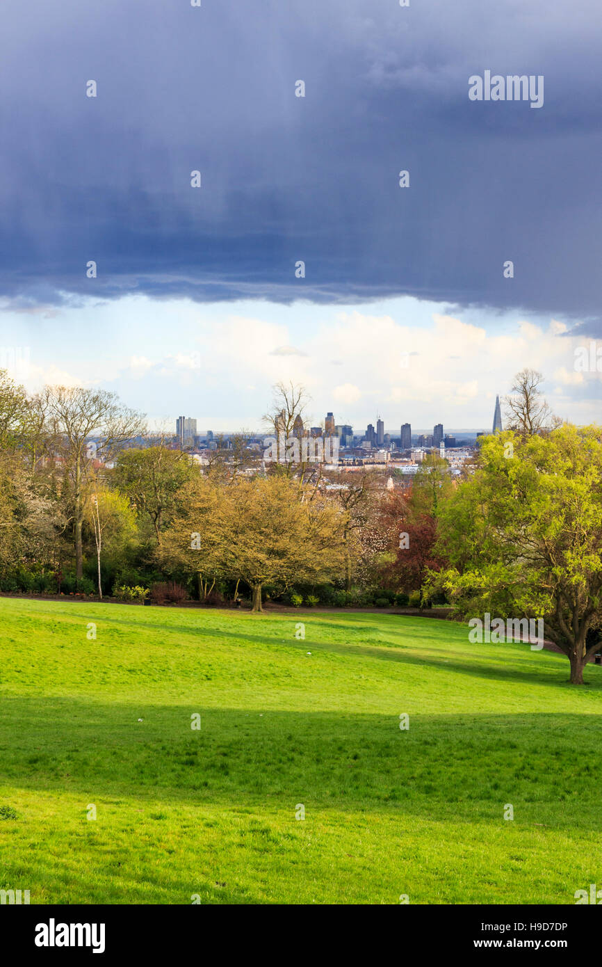 Unusual spring weather over Highgate, London, UK Stock Photo - Alamy