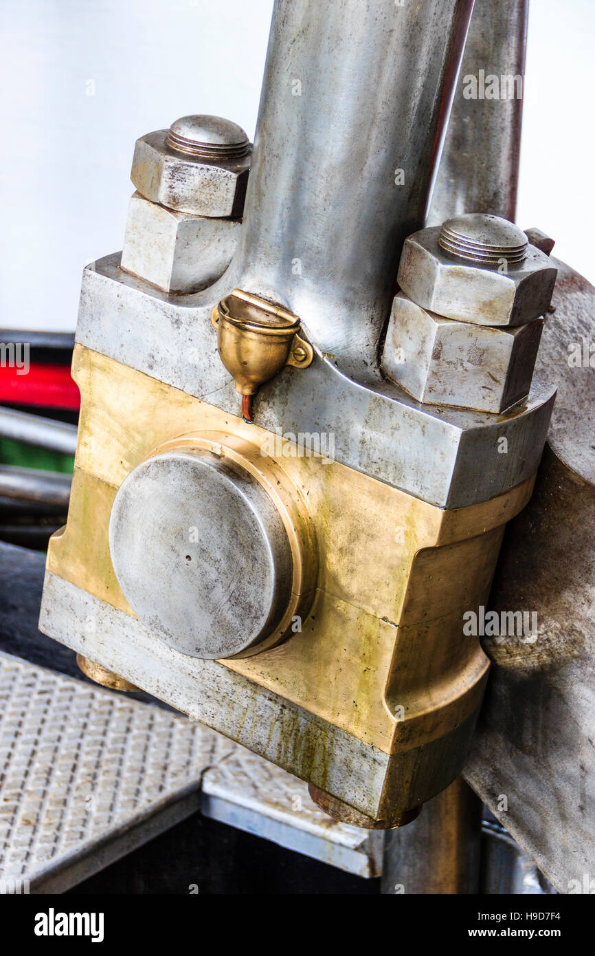 Detail of the restored Victorian beam engine in Markfield Museum ...