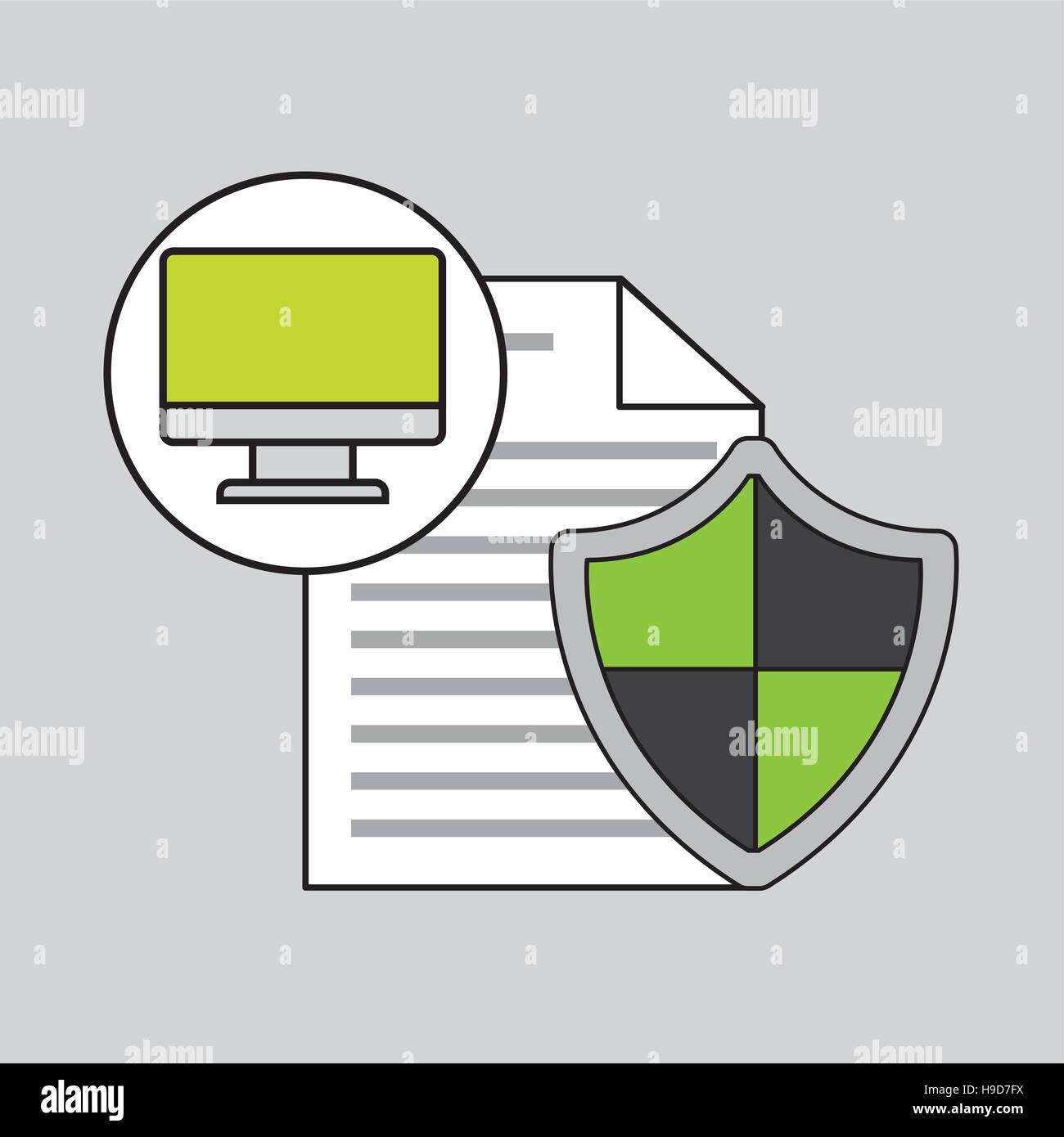 internet security document computer protection vector illustration eps ...