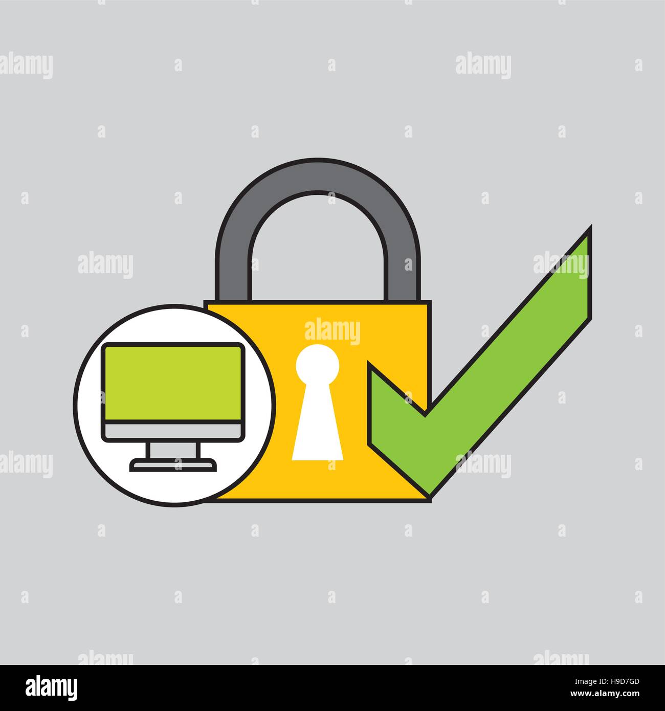 internet security check computer protection vector illustration eps 10 ...