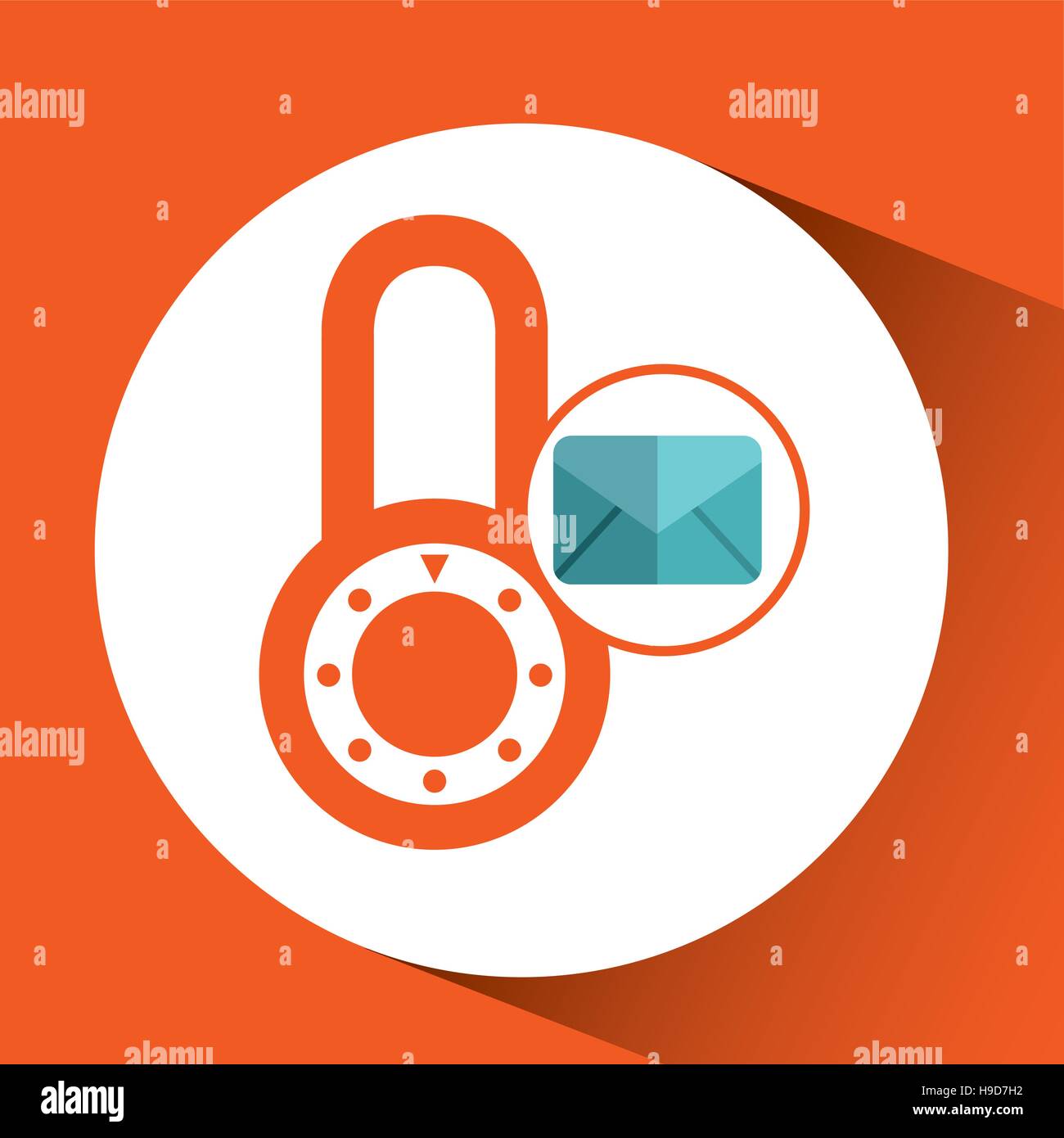 envelope message email padlock security icon graphic vector ...