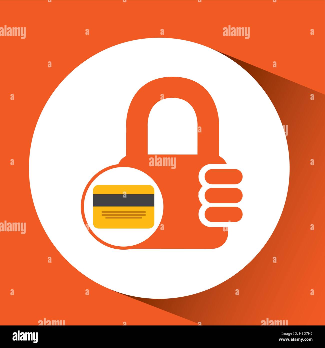 credit card banking money security padlock vector illustration eps 10 ...