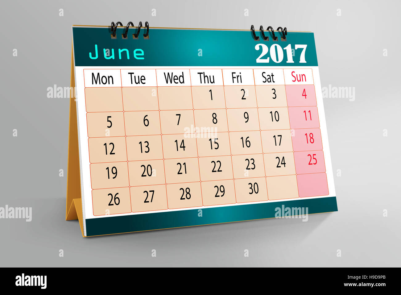 2017 june calendar hi-res stock photography and images - Alamy