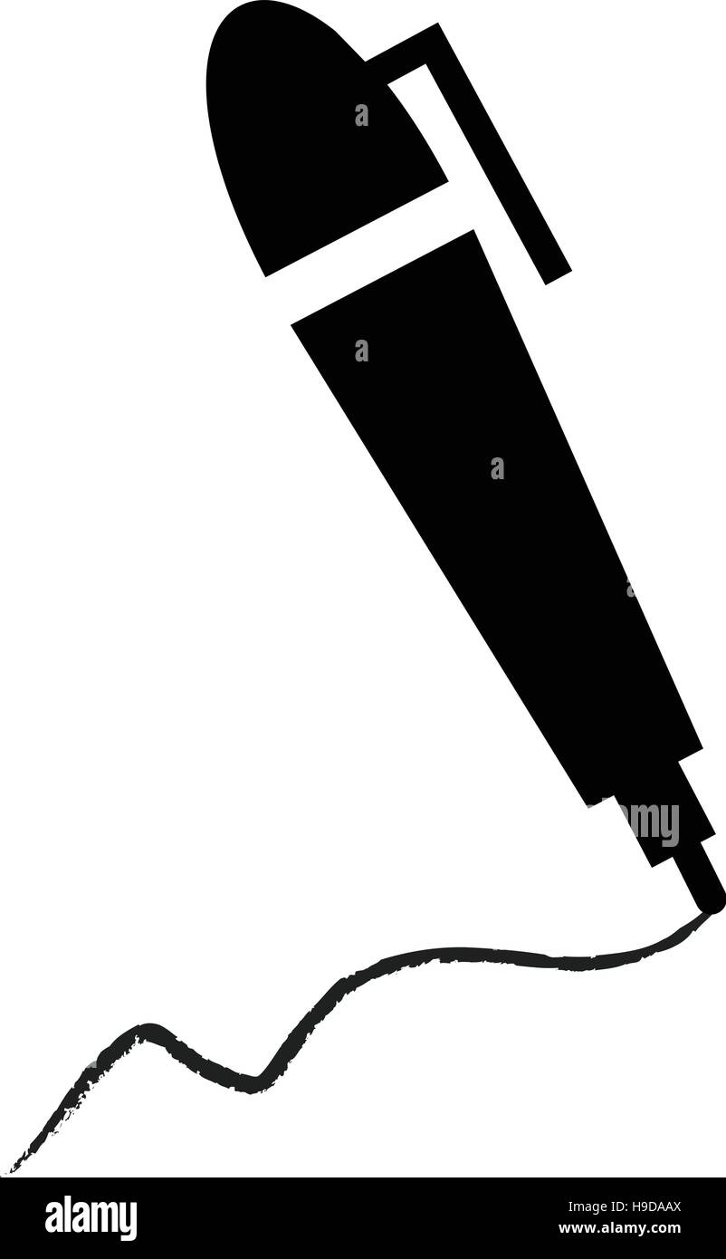 Documents paper pen vector Black and White Stock Photos & Images - Alamy