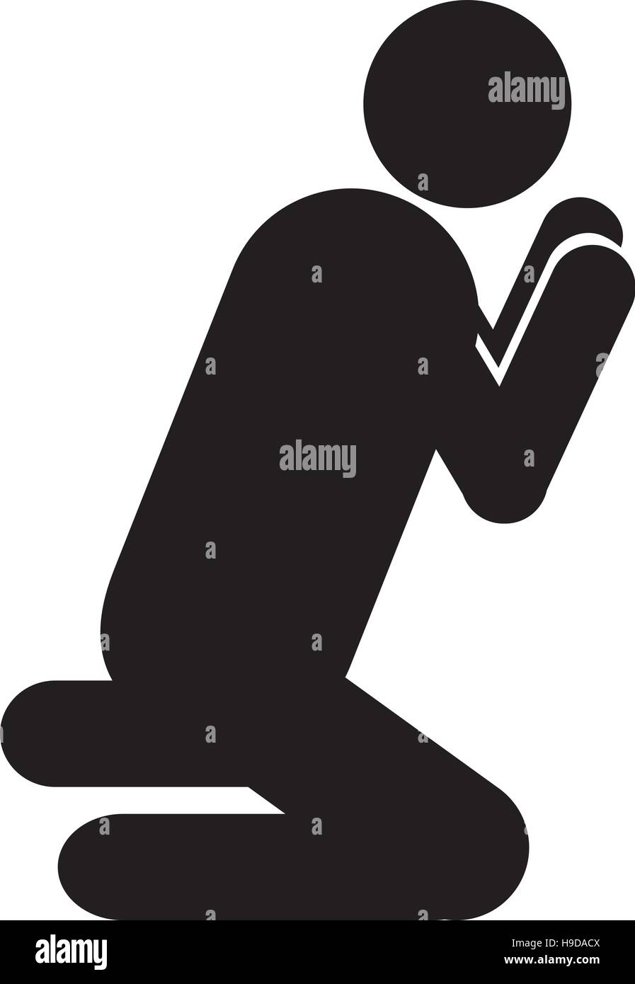 Praying figure Stock Vector Images - Alamy